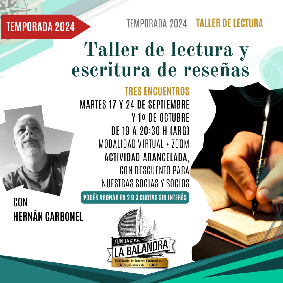 Taller de lectura y escritura de reseñas ⋆ Fundación La Balandra